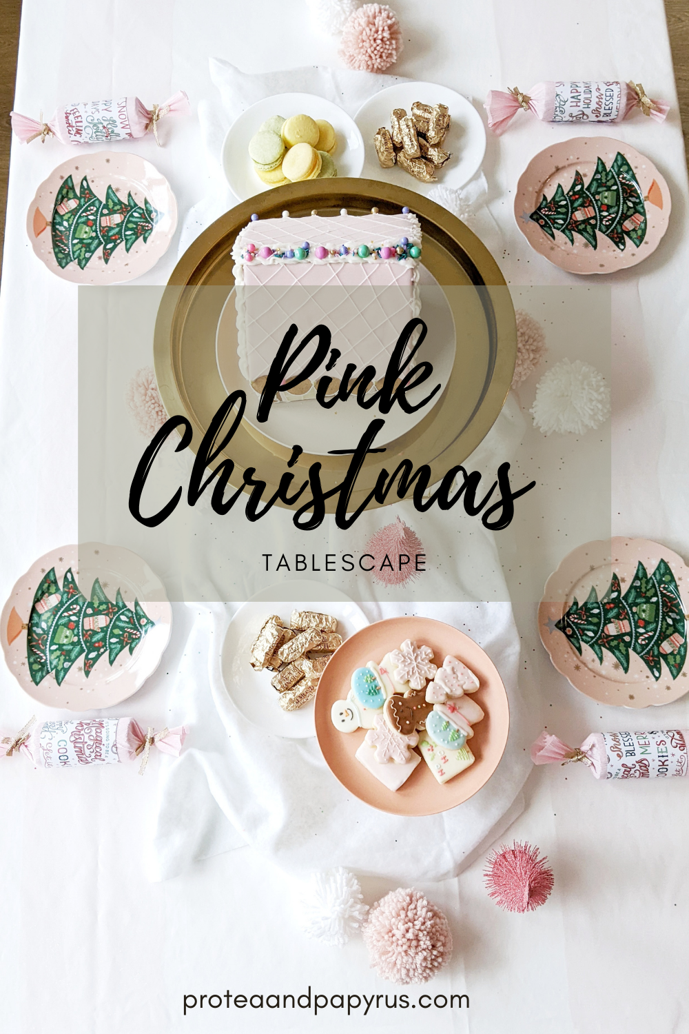 Pink Christmas Tablescape